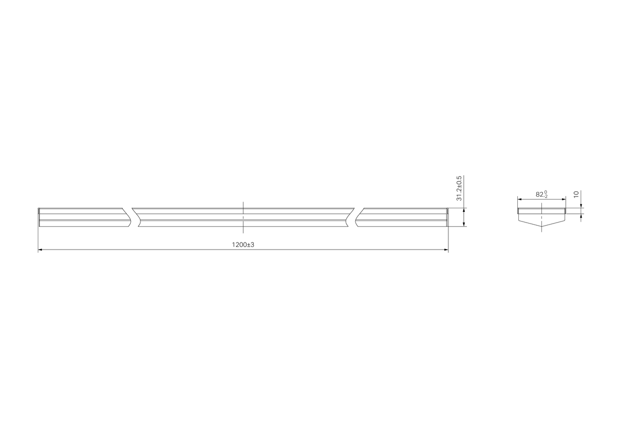 Tile Insert V Channel 1200mm Floor Grate 50mm Outlet Without Outlet And ...